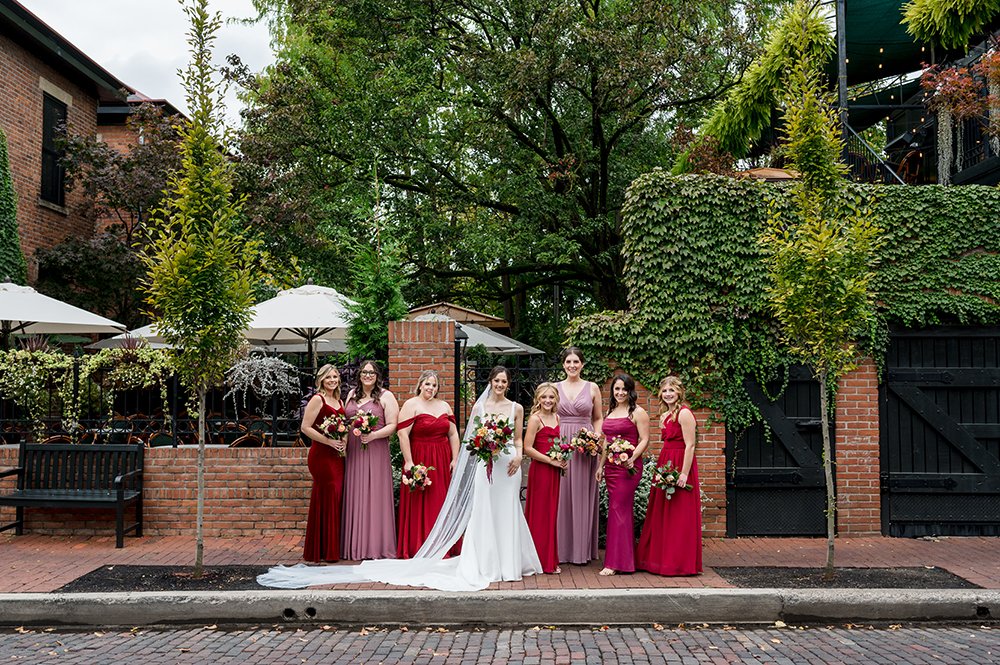 german village bridal party | Jessica Miller Photography